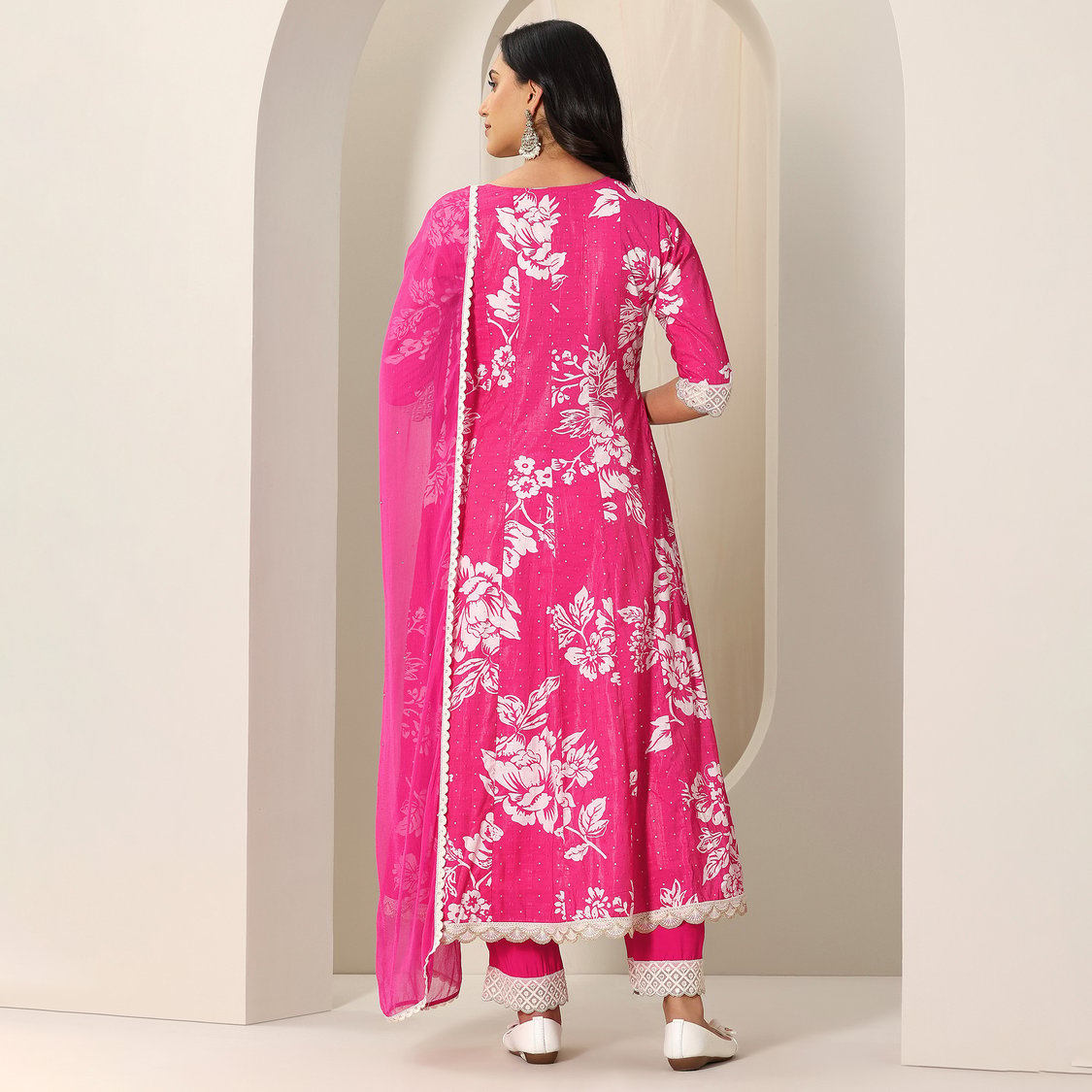 Buy LIBAS Floral Print A-line Kurta Set from Libas at just INR 4999.0