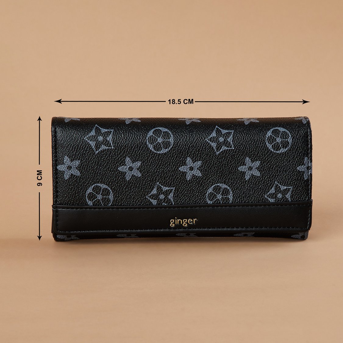 Buy GINGER Floral Print Push-Button Wallet from Ginger at just INR 899.0
