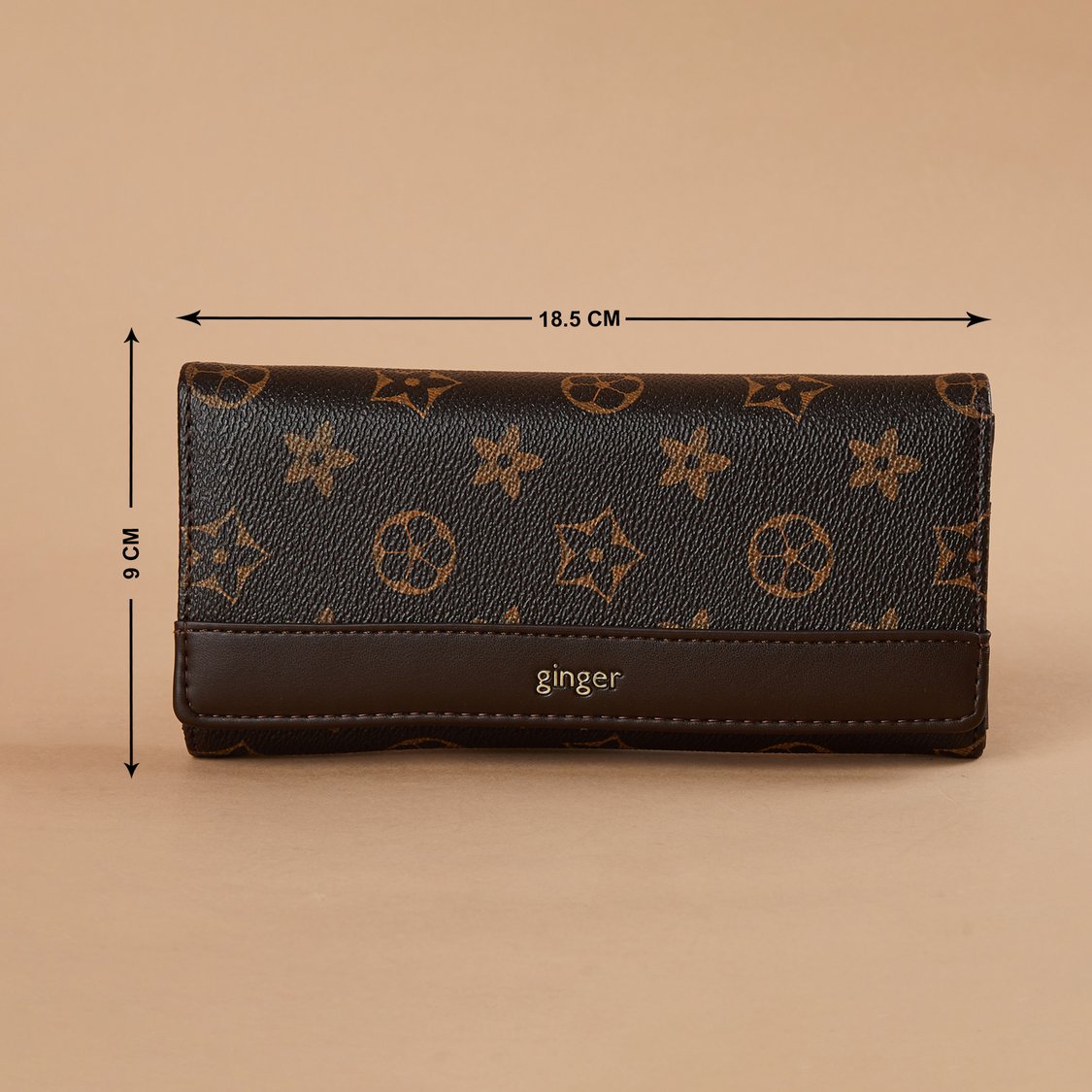 Buy GINGER Floral Print Push-Button Wallet from Ginger at just INR 899.0