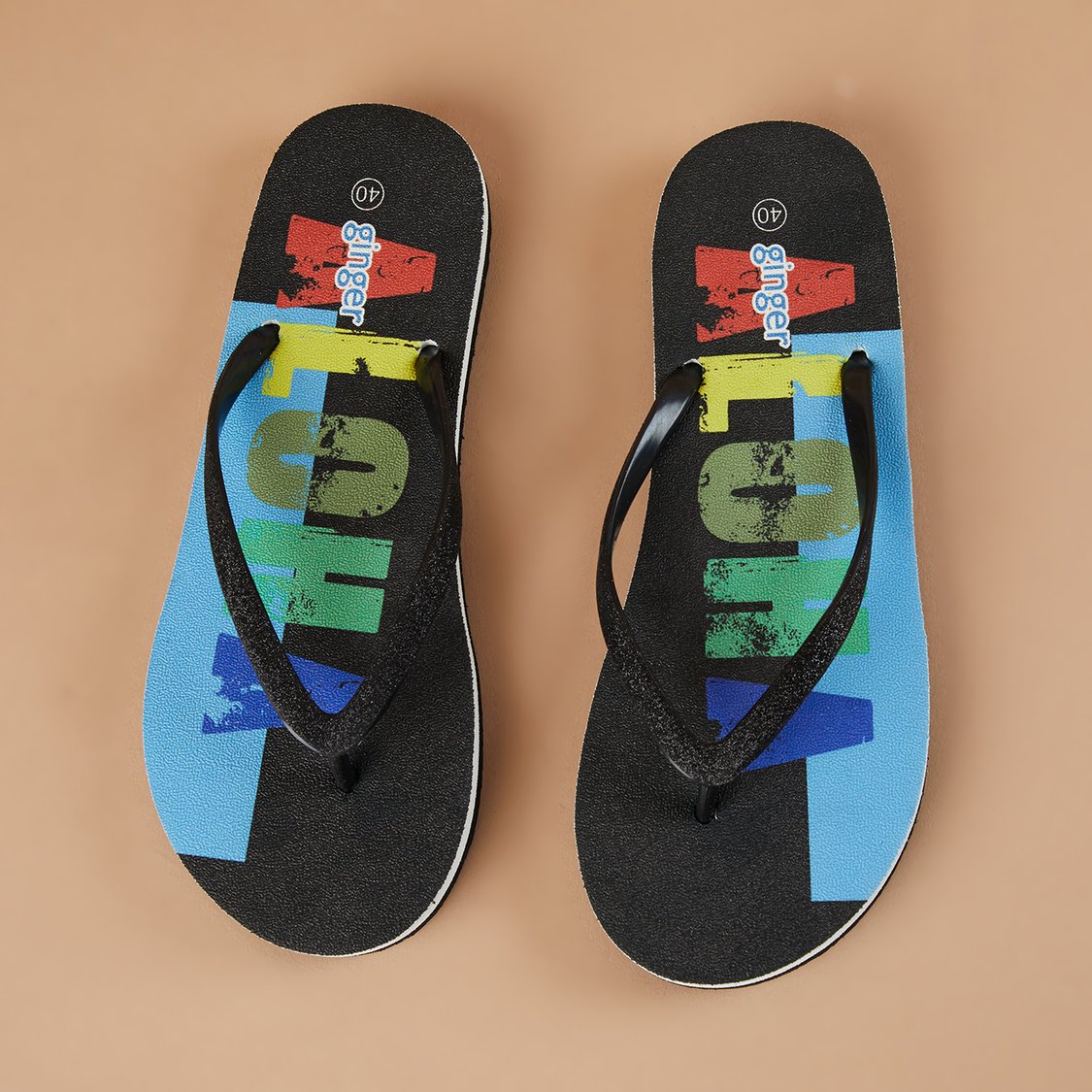 Buy GINGER Printed Flip Flops from Ginger at just INR 399.0