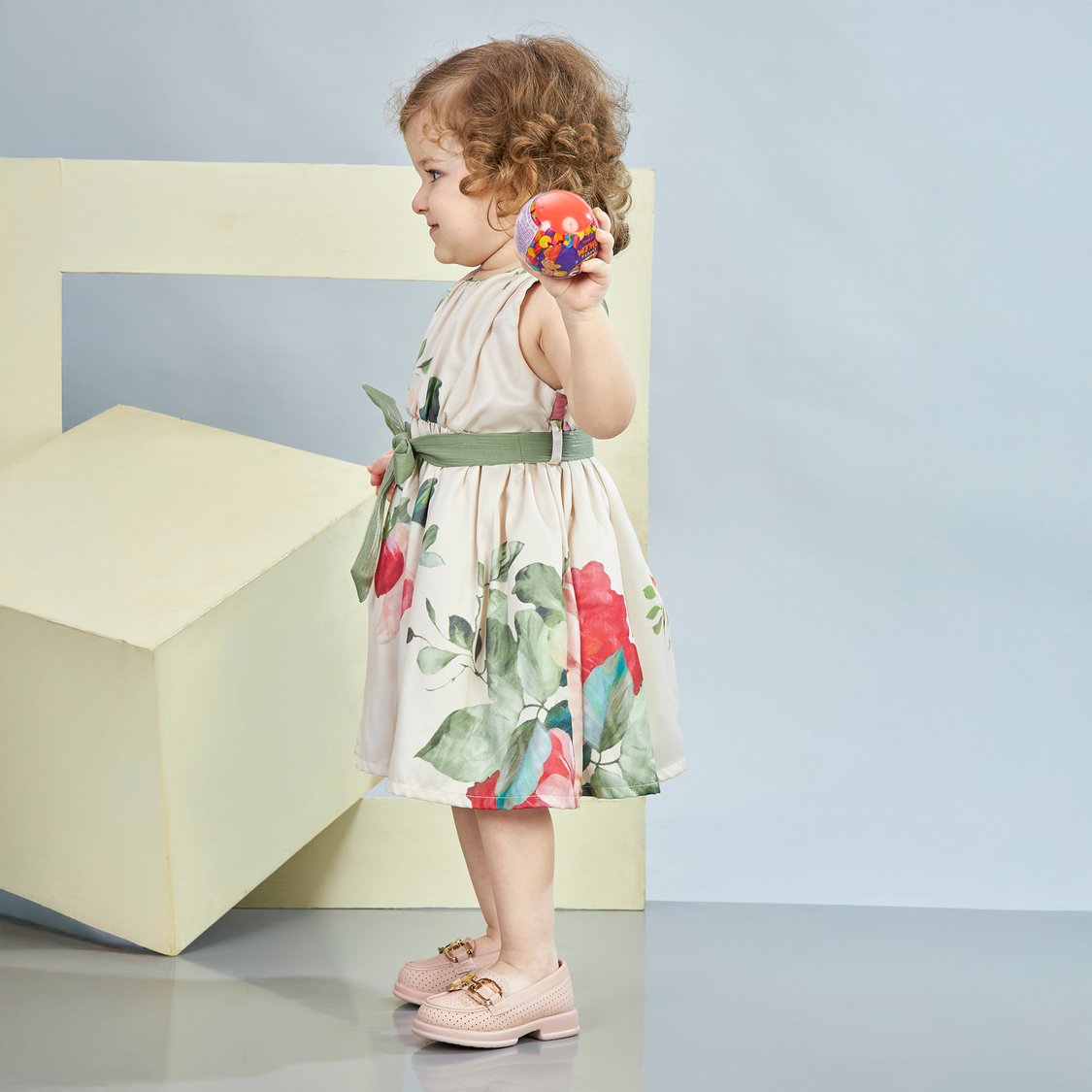 Buy PEPPERMINT Girls Floral Print Fit & Flare Dress from Peppermint at ...