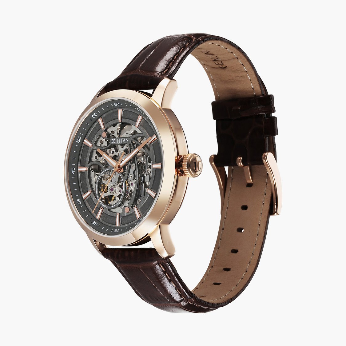 Buy TITAN Phoenix Skeleton Automatic Watch - 90223WL01 from Titan at ...