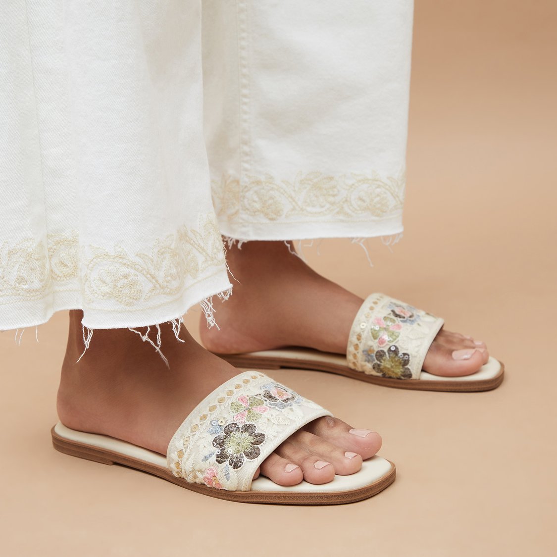 Buy GINGER Embroidered Flats from Ginger at just INR 799.0