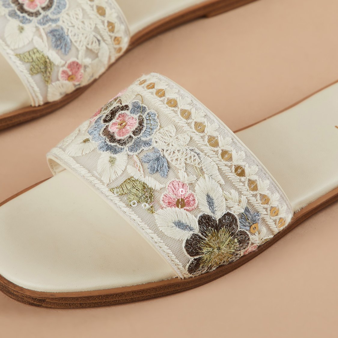 Buy GINGER Embroidered Flats from Ginger at just INR 799.0