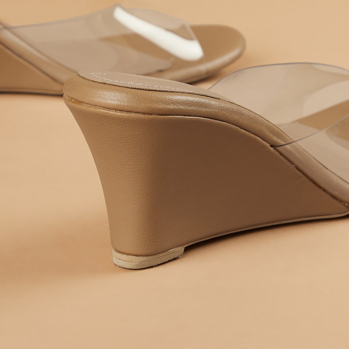 Buy GINGER Transparent Strap Wedges from Ginger at just INR 1299.0