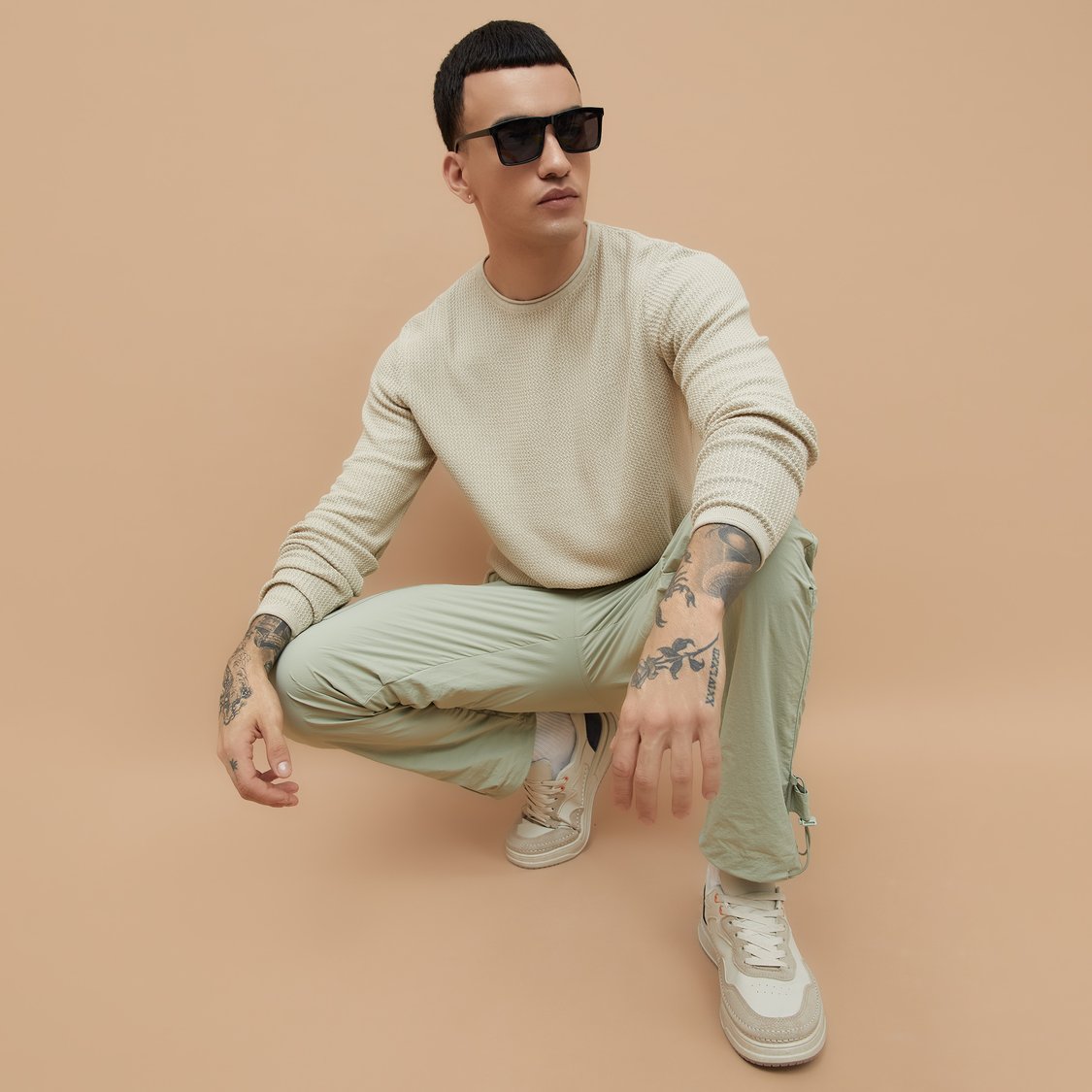 Buy BOSSINI Knitted Regular Fit Sweater from Bossini at just INR 1699.0