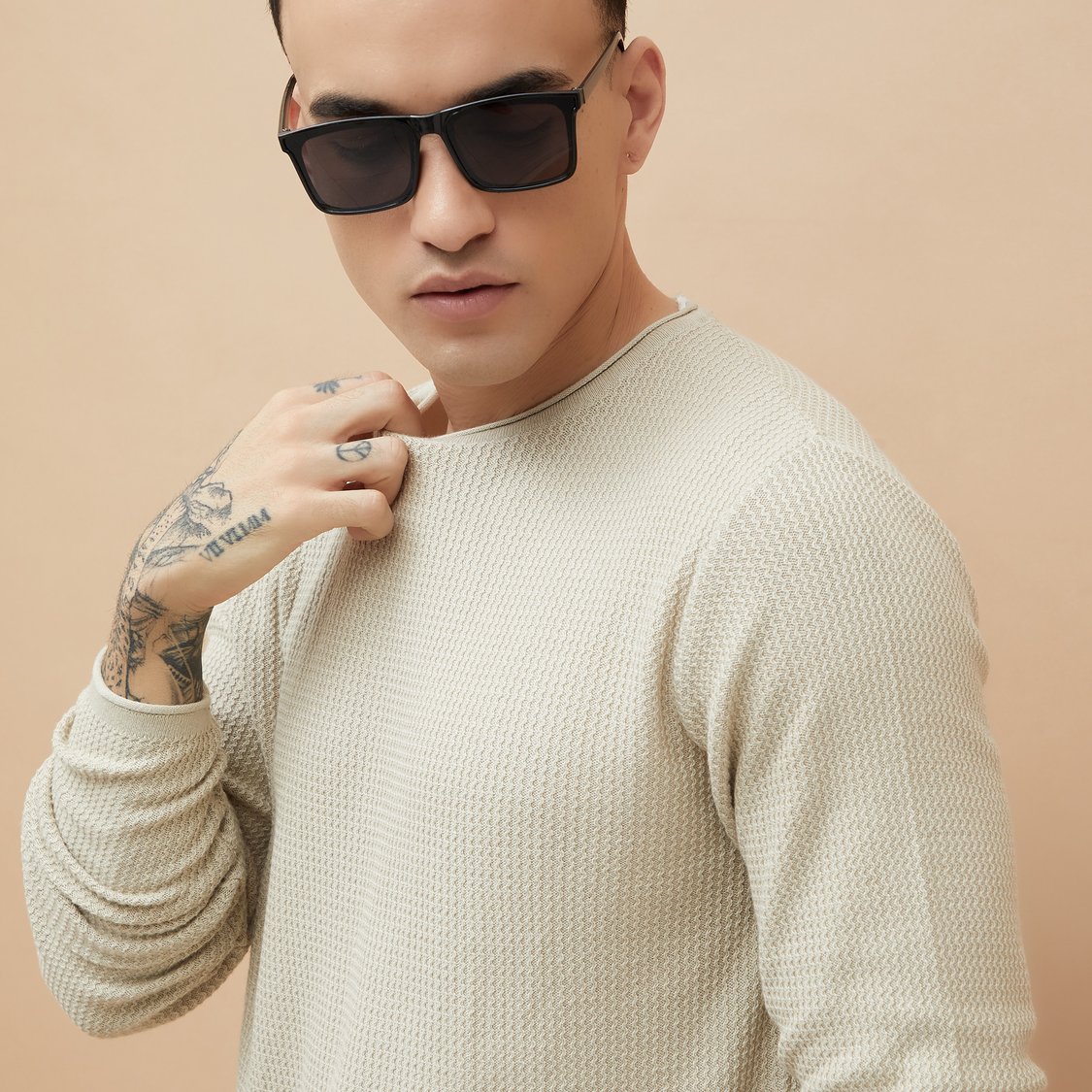 Buy BOSSINI Knitted Regular Fit Sweater from Bossini at just INR 1699.0