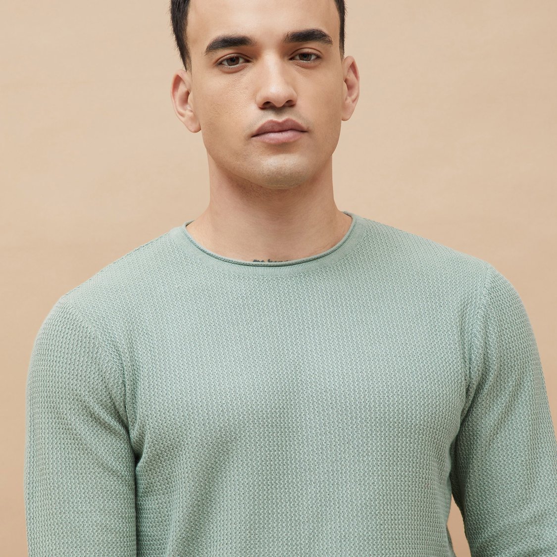 Buy BOSSINI Knitted Regular Fit Sweater from Bossini at just INR 1699.0