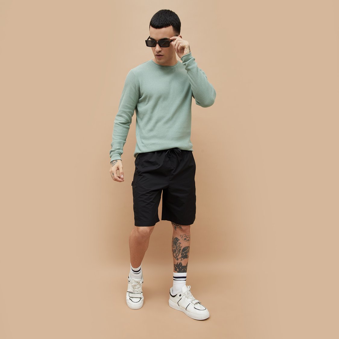 Buy BOSSINI Knitted Regular Fit Sweater from Bossini at just INR 1699.0