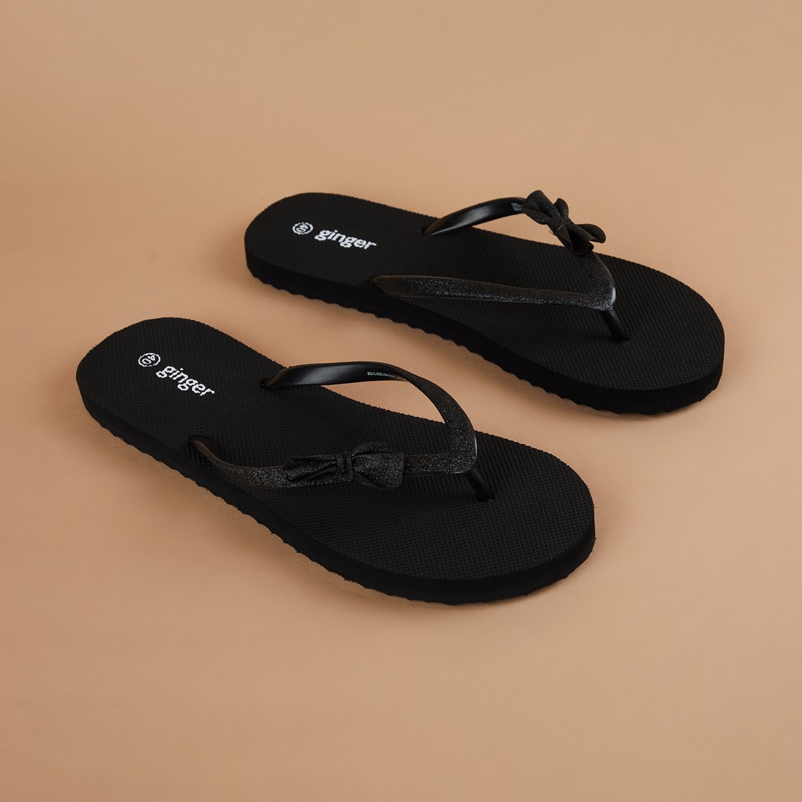 Buy GINGER Bow-Detailed Flip Flops from Ginger at just INR 399.0