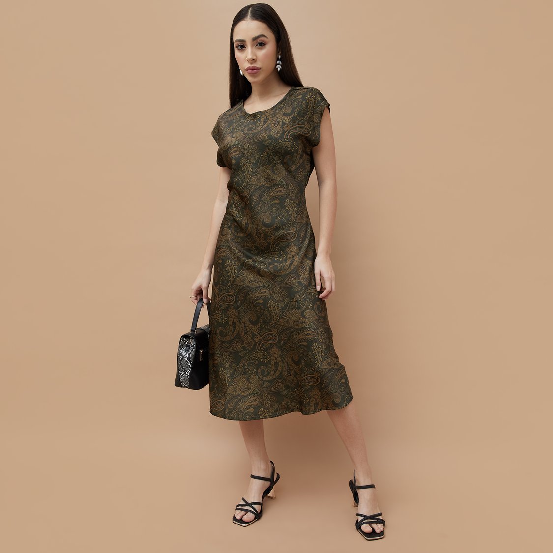 Buy CODE Paisley Print A-line Dress from CODE at just INR 2199.0