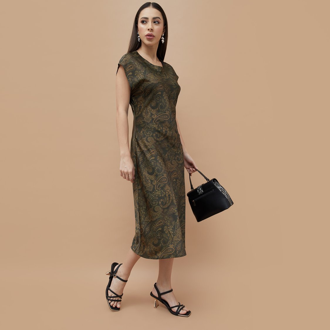 Buy CODE Paisley Print A-line Dress from CODE at just INR 2199.0