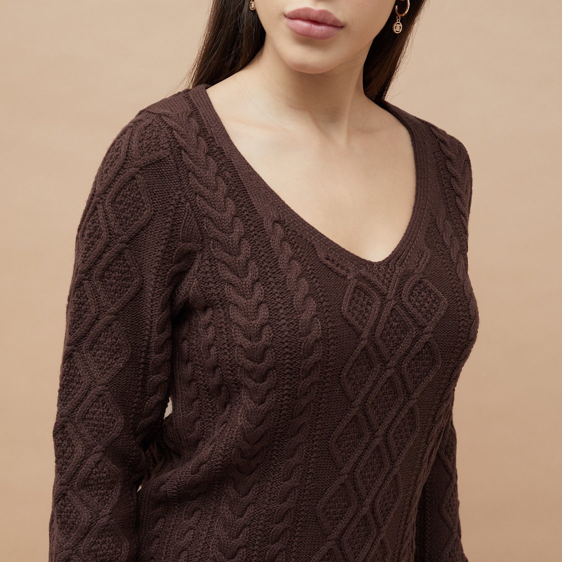 Buy CODE Cable Knit Sweater from CODE at just INR 1399.0
