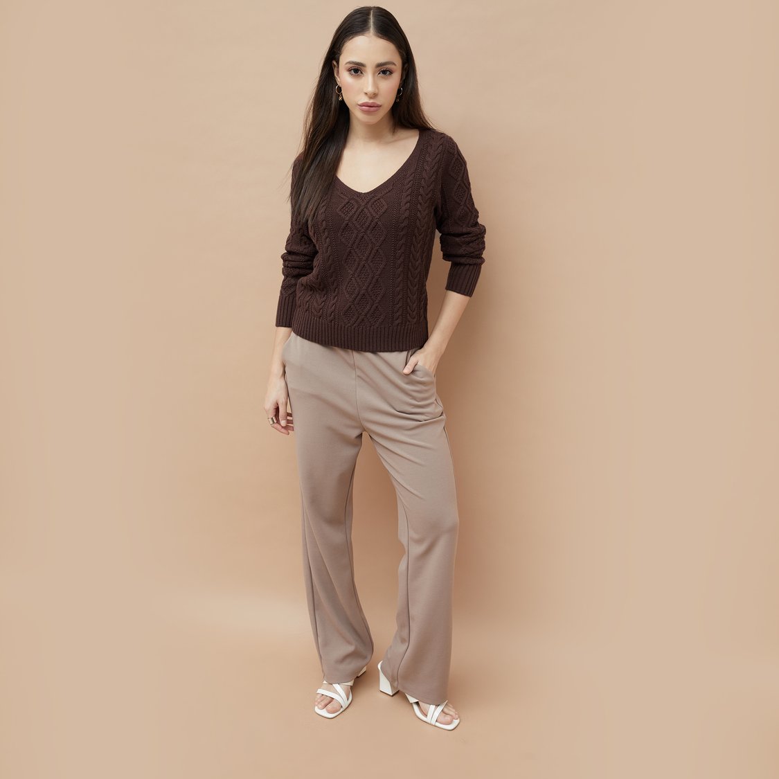 Buy CODE Cable Knit Sweater from CODE at just INR 1399.0