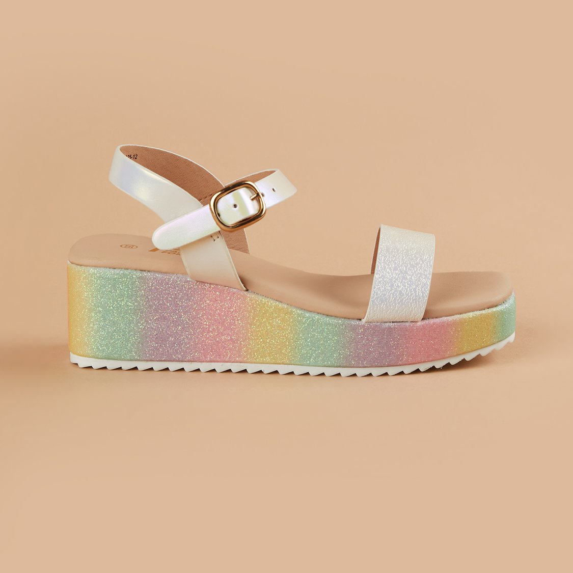Buy FAME FOREVER Girls Shimmer Ankle Strap Platforms from Fame Forever ...