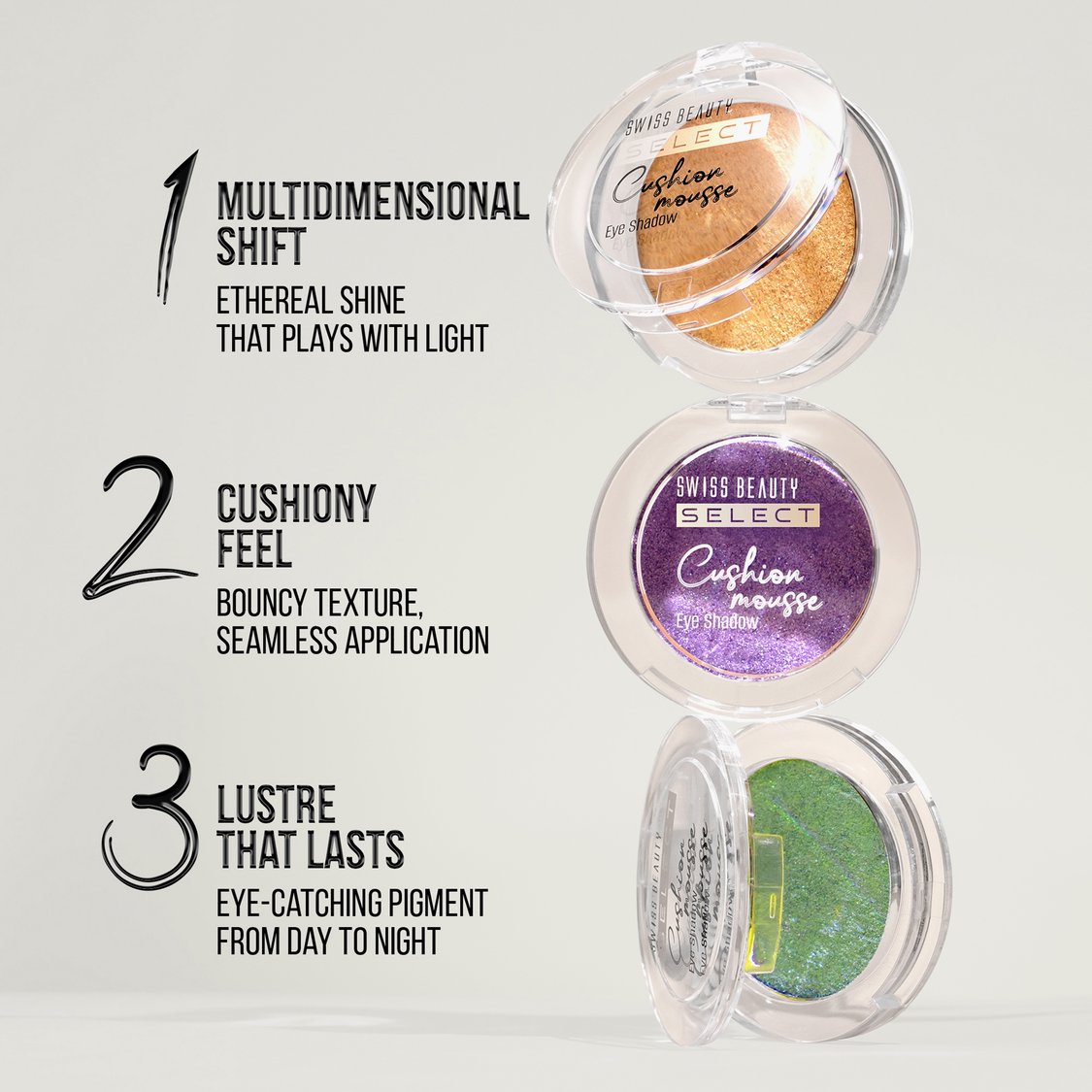 Buy SWISS BEAUTY Select Cushion Mousse Eyeshadow - Electric Chroma - 2g ...