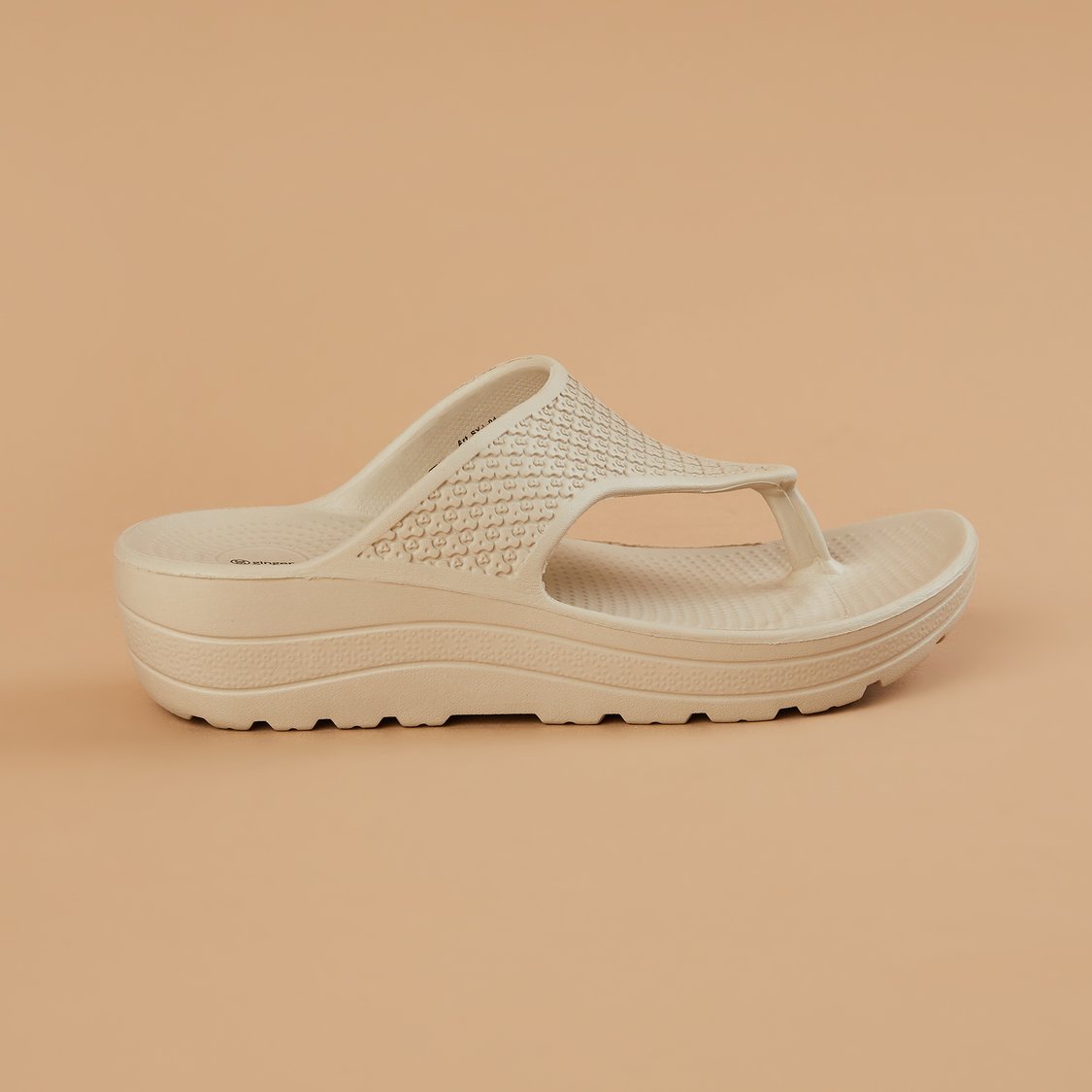 Buy GINGER Textured Platformed Flip-Flops from Ginger at just INR 499.0