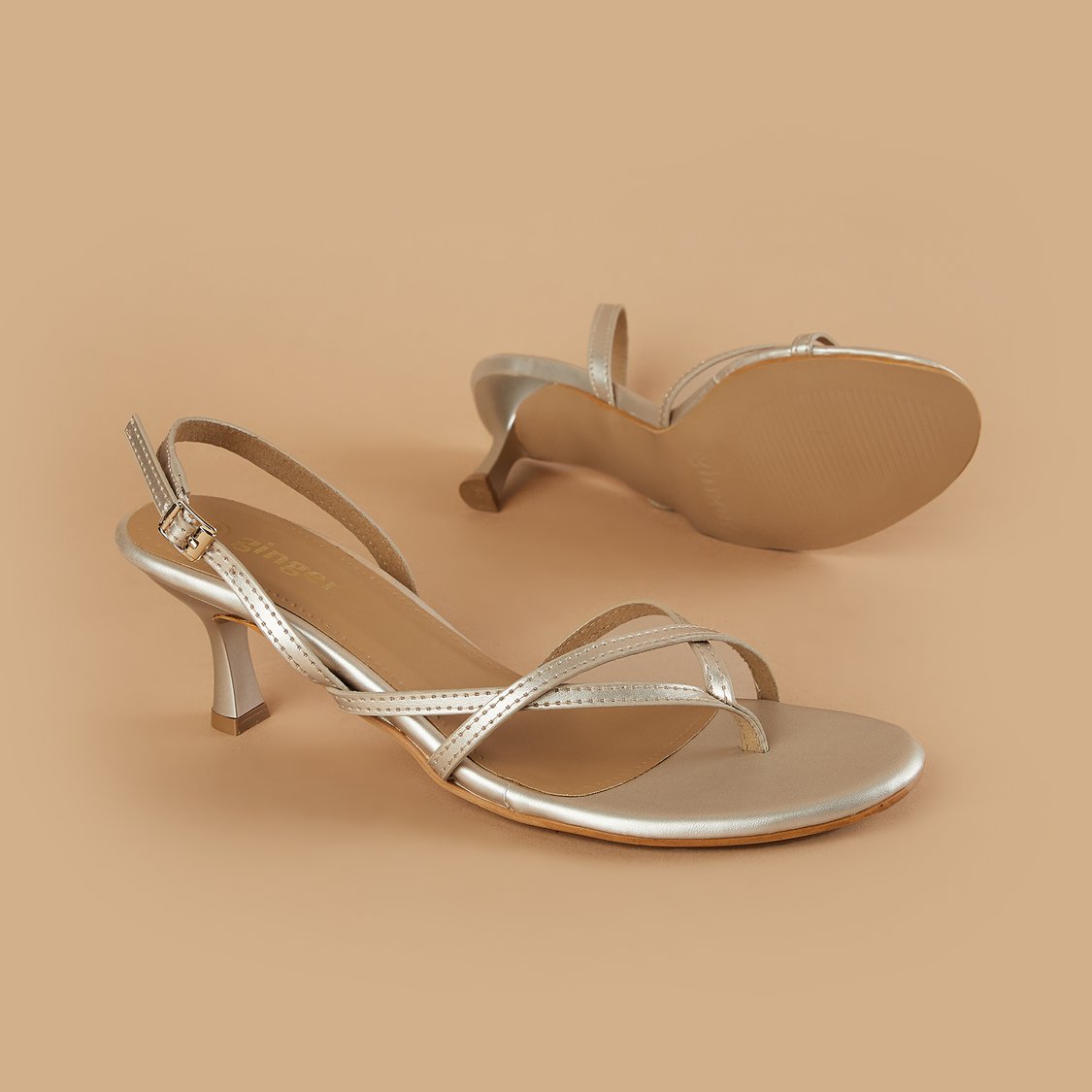 Buy GINGER Solid Stiletto Heels from Ginger at just INR 1499.0