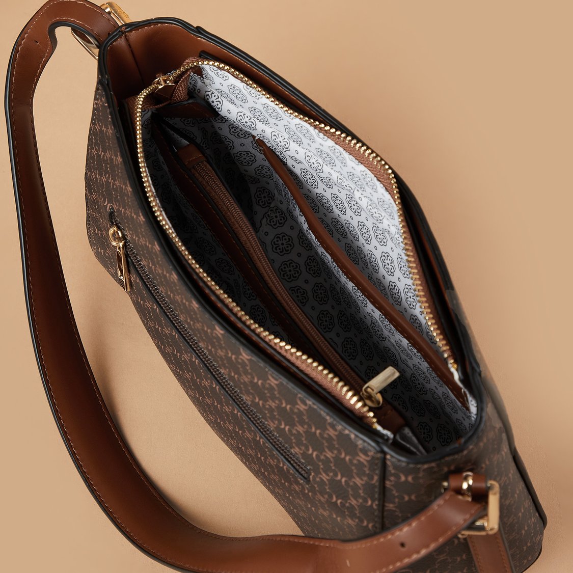 Buy CODE Geometric Print Shoulder Bag from CODE at just INR 2299.0