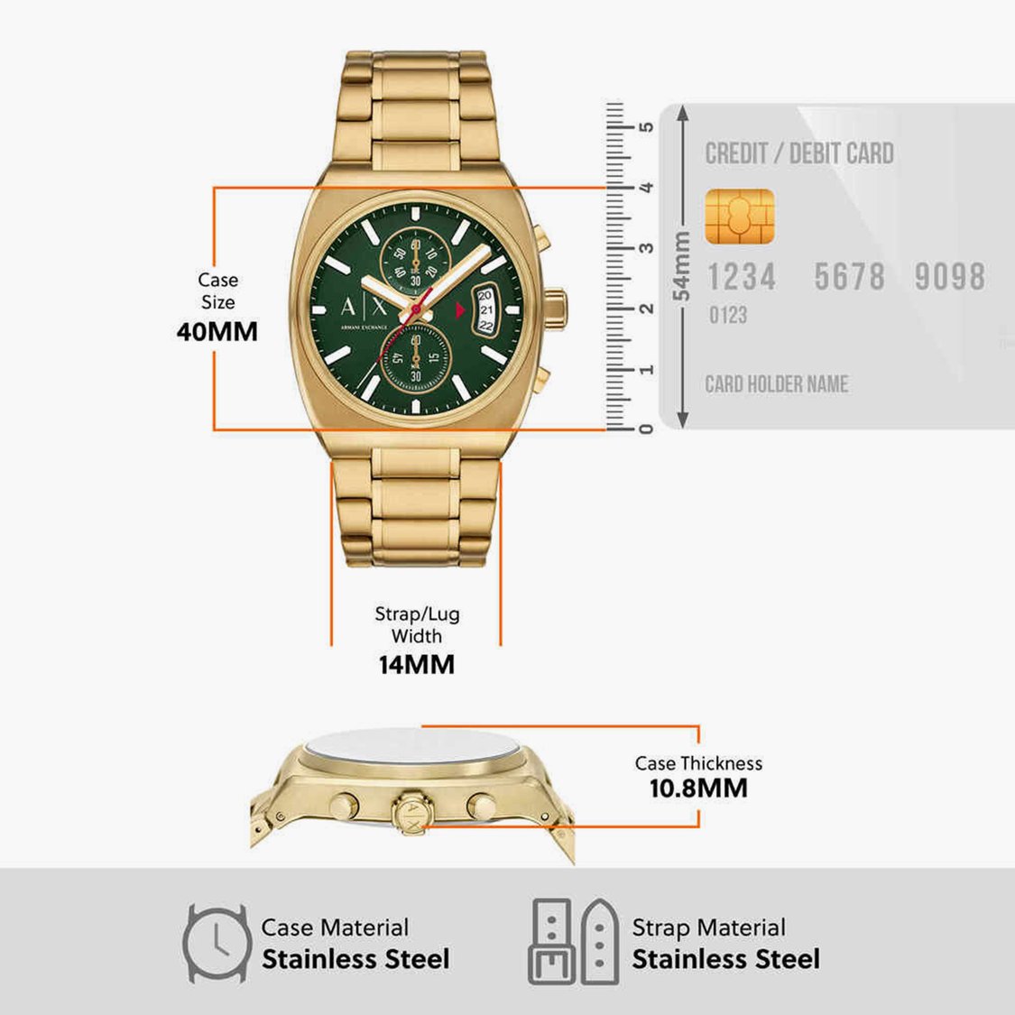 Buy ARMANI EXCHANGE Oliver Round Dial Chronograph Watch - AX2822I from ...