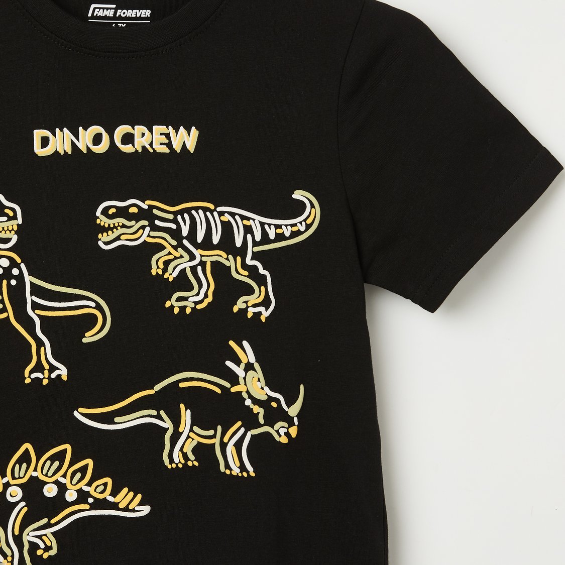 Buy FAME FOREVER Boys Dinosaur Print T-shirt from Fame Forever at just ...