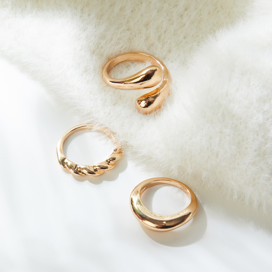 Buy GINGER Assorted Finger Rings - Pack of 3 from Ginger at just INR 249.0