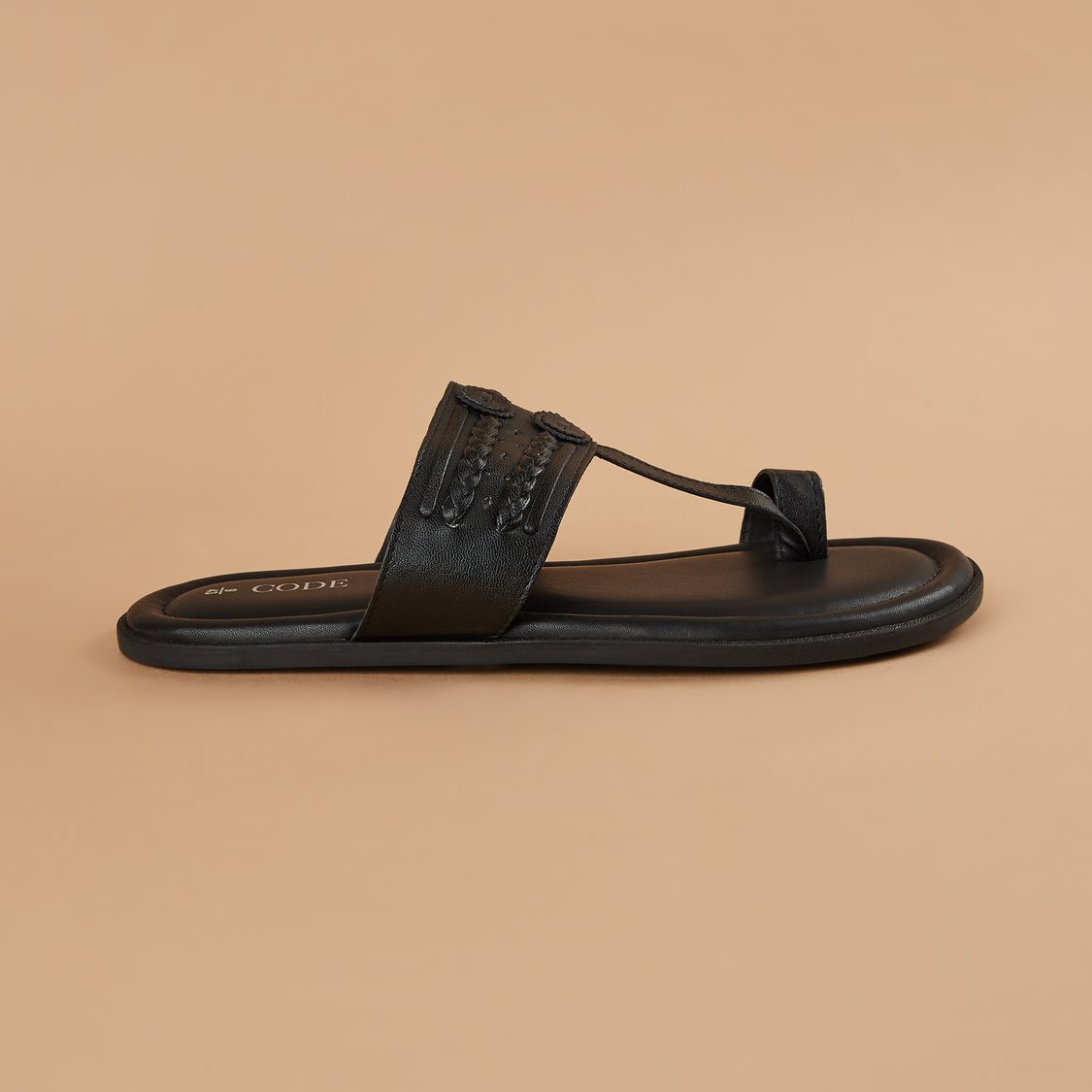 Buy CODE Textured Toe-Ring Slippers from CODE at just INR 1299.0