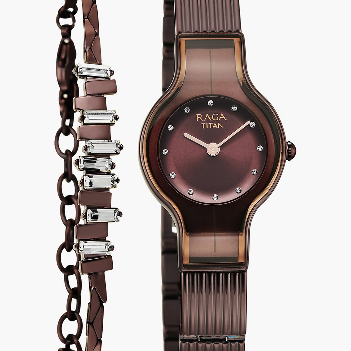 Buy TITAN Raga Glimmers Analog Watch with Bracelet - 95328QM01F from Titan at just INR 15895.0