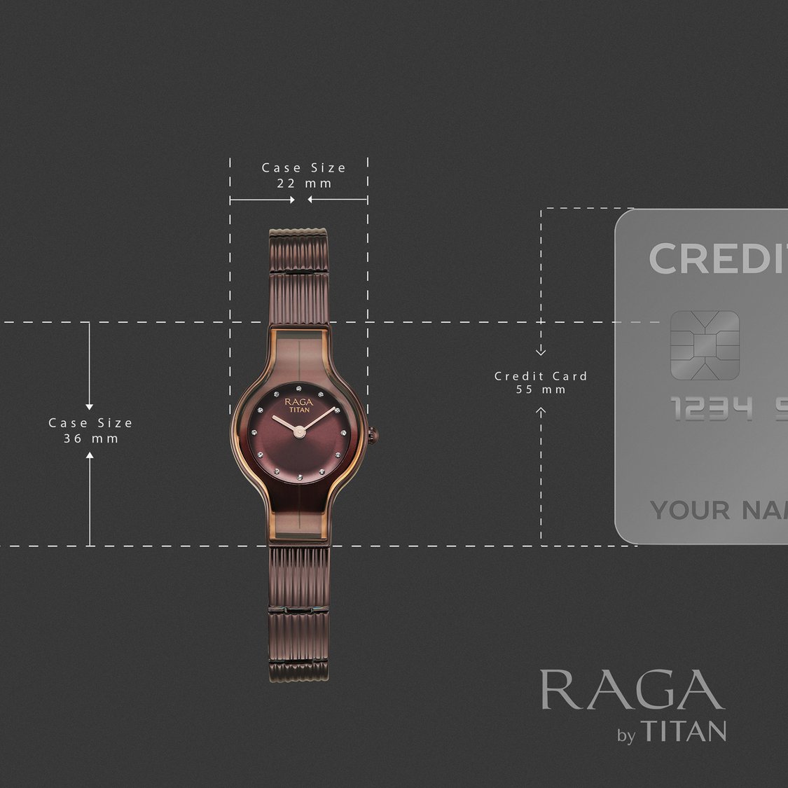 Buy TITAN Raga Glimmers Analog Watch with Bracelet - 95328QM01F from ...