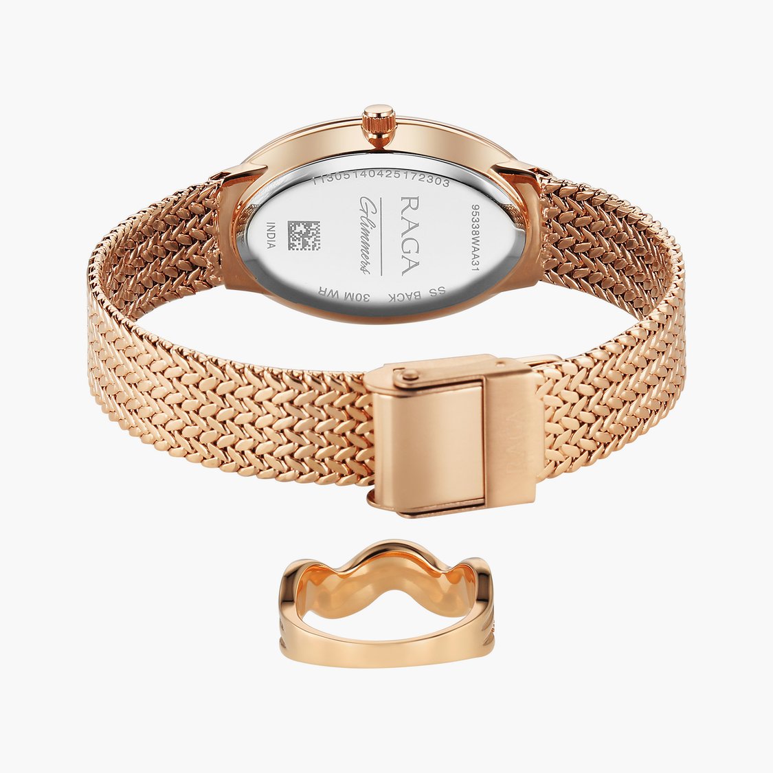 Buy TITAN Raga Glimmers Embellished Analog Watch with Ring - 95338WM01F from Titan at just INR ...