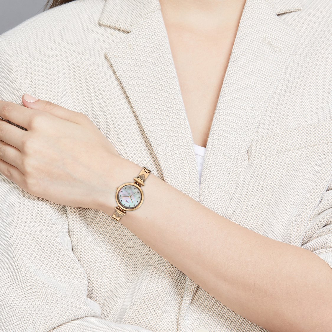 Buy TITAN Raga Glimmers Embellished Analog Watch - 95363WM01 from Titan ...