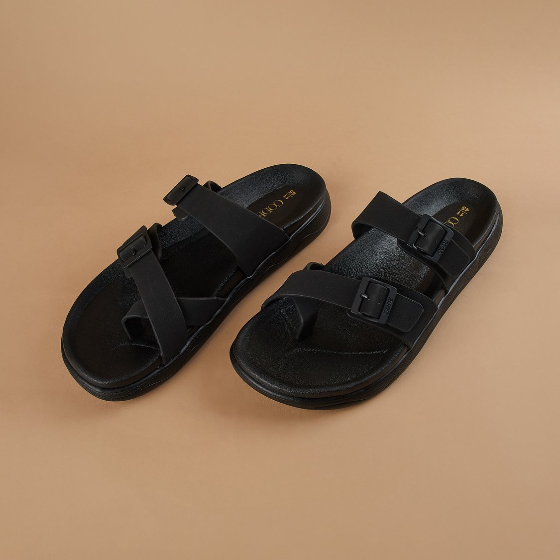 Buy CODE Buckle-Detailed Sandals from CODE at just INR 999.0