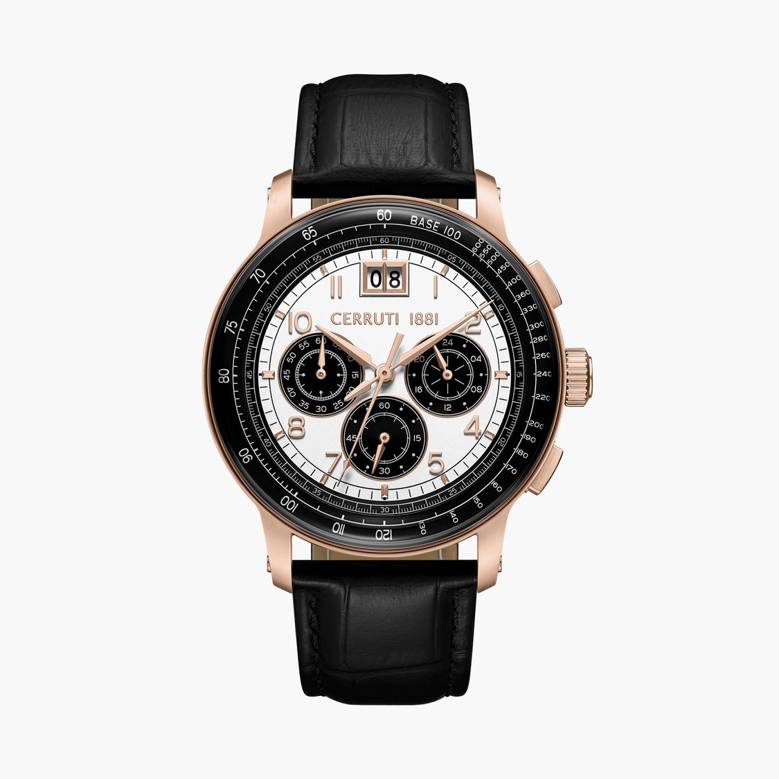 Buy CERRUTI 1881 Petroio Leather Strap Chronograph Watch ...