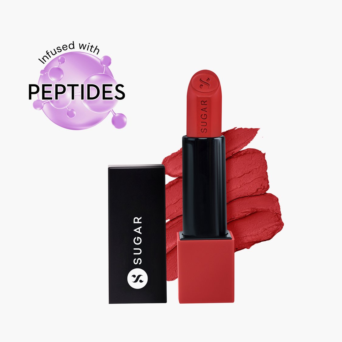 Buy SUGAR Glide Peptide Serum Lipstick - 04 Cairo Crimson - 4.2g from ...