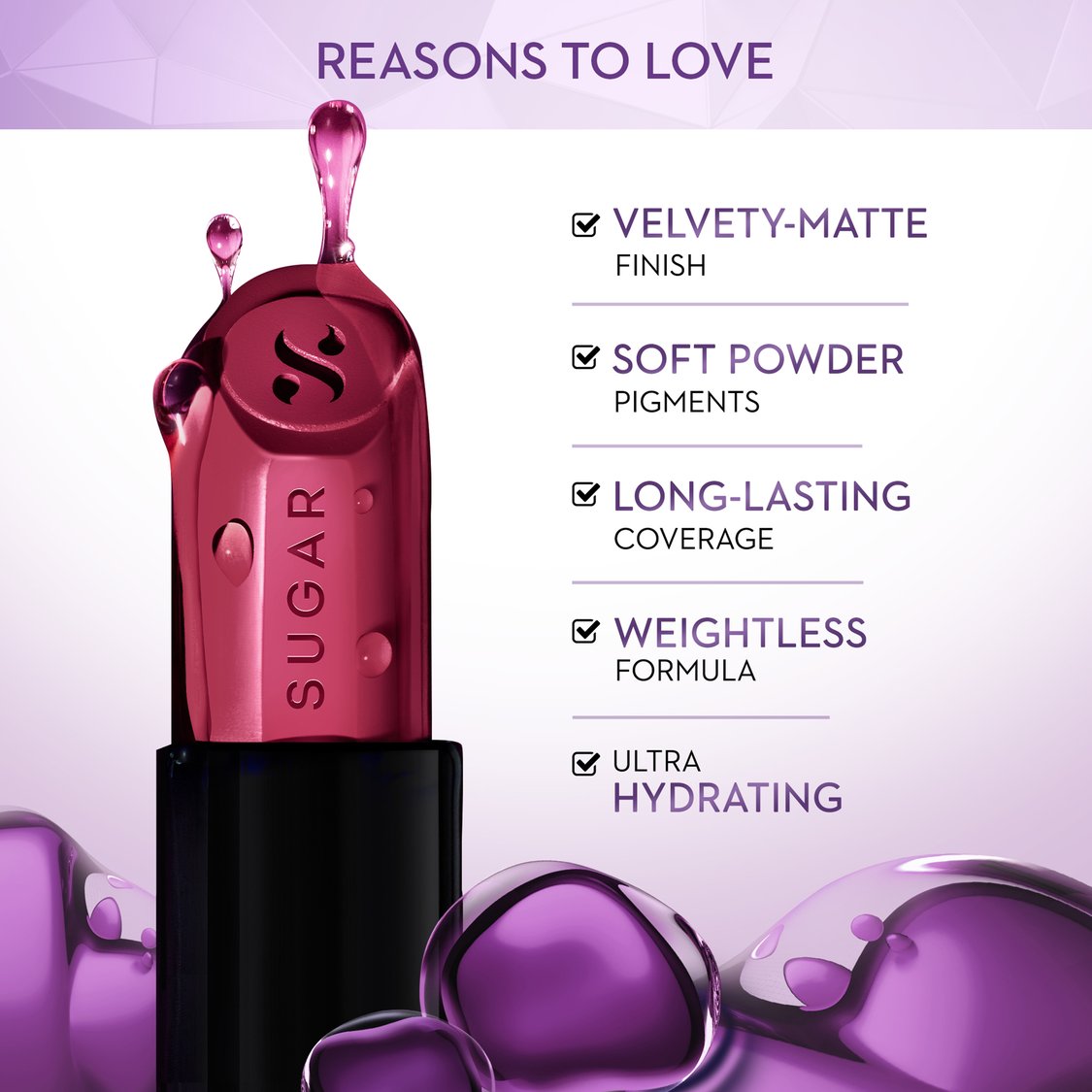 Buy SUGAR Glide Peptide Serum Lipstick - 04 Cairo Crimson - 4.2g from ...