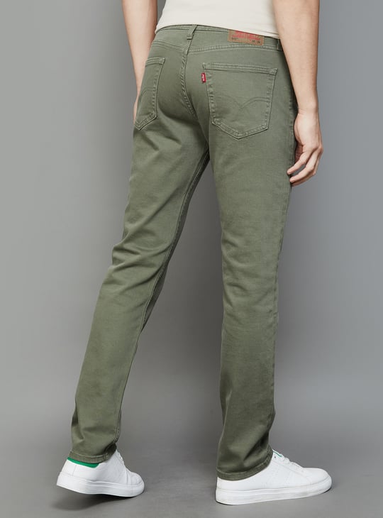 LEVI S Men Solid Slim Straight Jeans Green