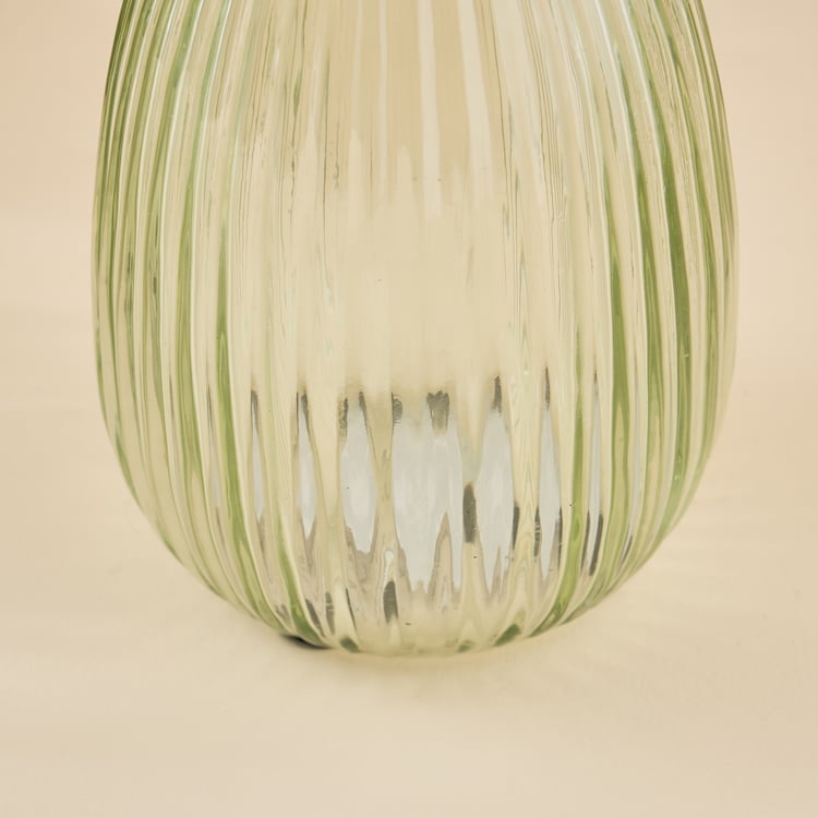 Buy Moksha Neysa Glass Ribbed Narrow Vase from Home Centre at just INR ...