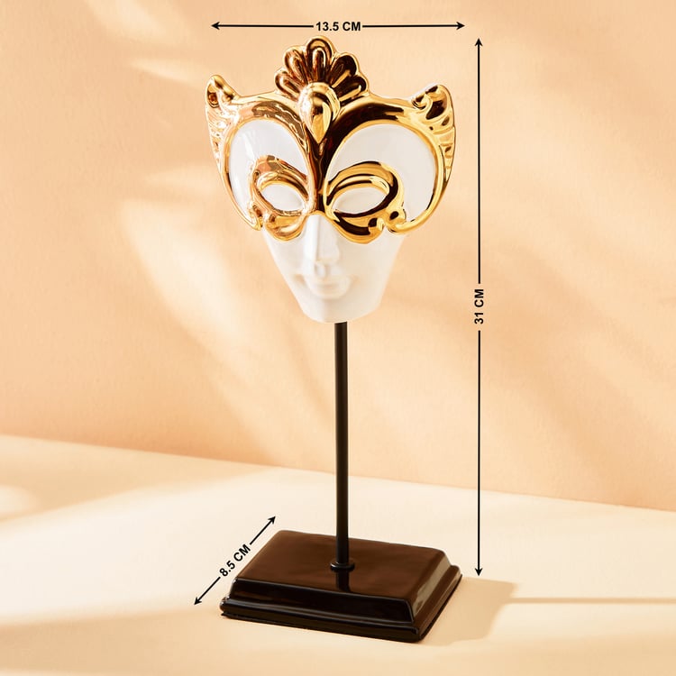 Buy Brighton Ceramic Masquerade Mask Face Table Accent from Home Centre ...