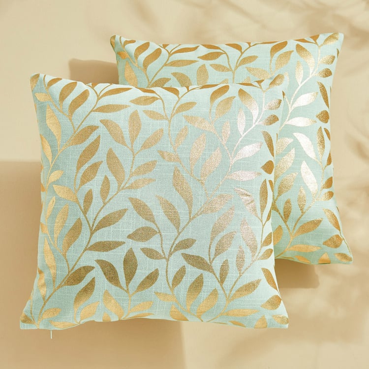 Buy Celestial Set of 2 Foil Print Cushion Covers - 40x40cm from Home ...
