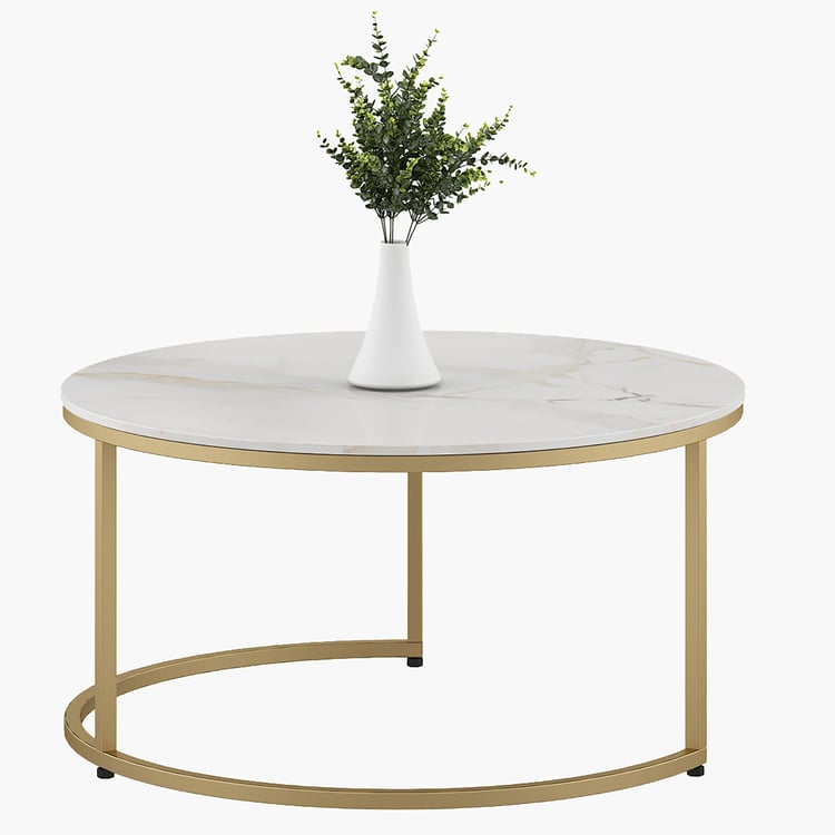 Buy Helios Lisa Ceramic Top Coffee Table - White from Helios by Home ...