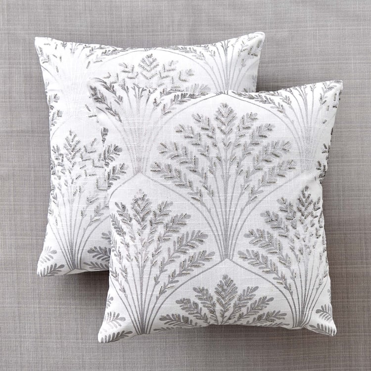 Buy Celestial Set of 2 Embellished Cushion Covers - 40x40cm from Home ...