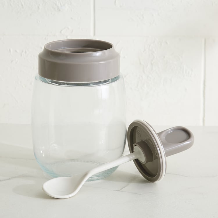 Buy Pamolive Meridian Glass Condiment Jar with Spoon - 290ml from Home ...