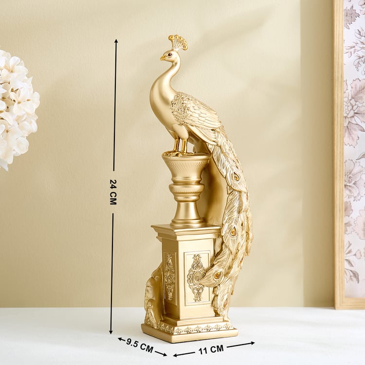 Buy Mayur Zeus Polyresin Standing Peacock Figurine from Home Centre at ...