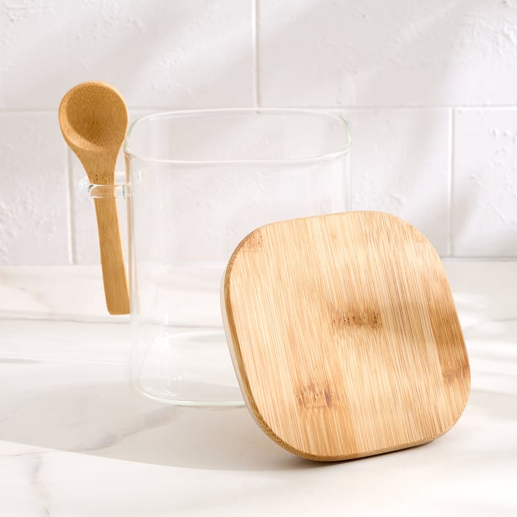 Buy Regal Luxe Yorkshire Borosilicate Glass Jar with Spoon - 700ml from ...