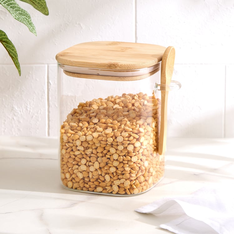 Buy Regal Luxe Yorkshire Borosilicate Glass Jar with Spoon - 1L from ...