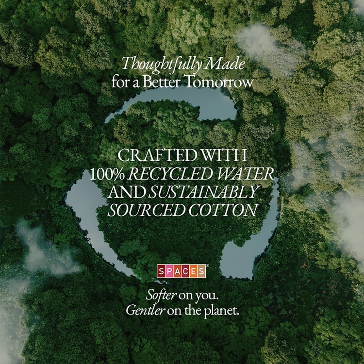 Buy SPACES Rangana Cotton 300TC Floral Print 3Pcs Super King Bedsheet ...