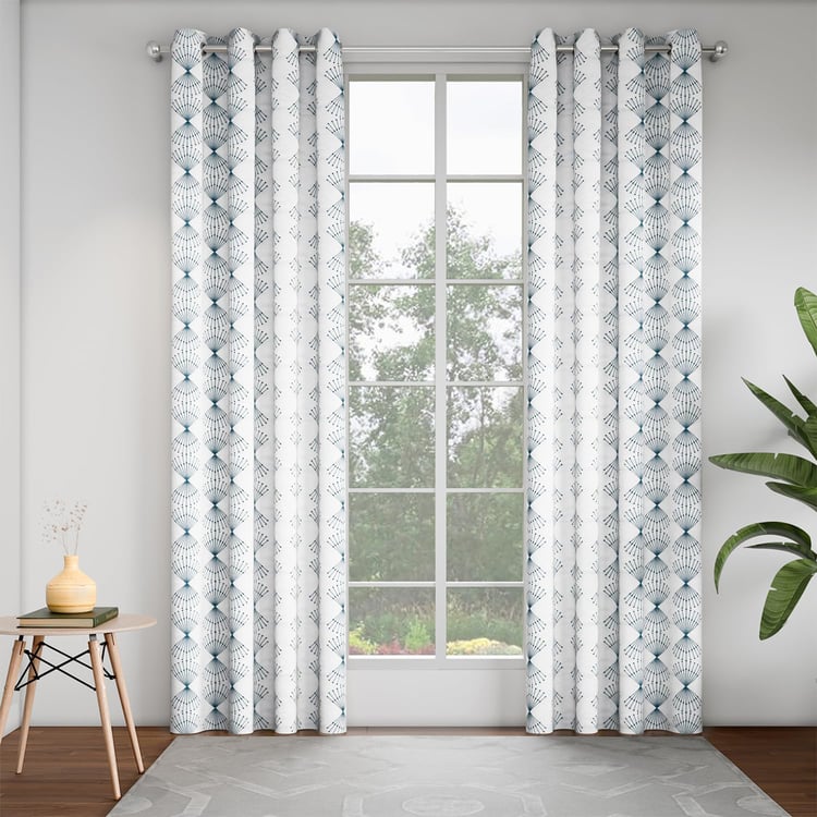 Buy GM Amore Set of 2 Embroidered Light-Filtering Door Curtains - 6.9ft ...