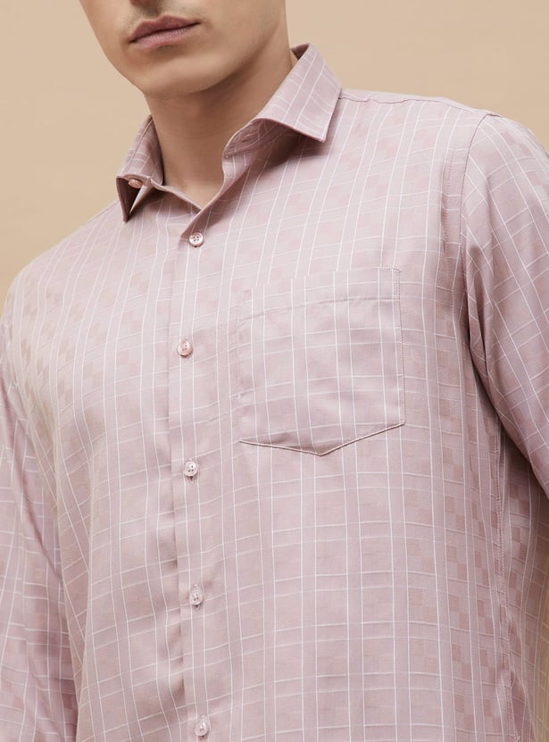 Buy CODE Checked Slim Fit Formal Shirt from CODE at just INR 999.0
