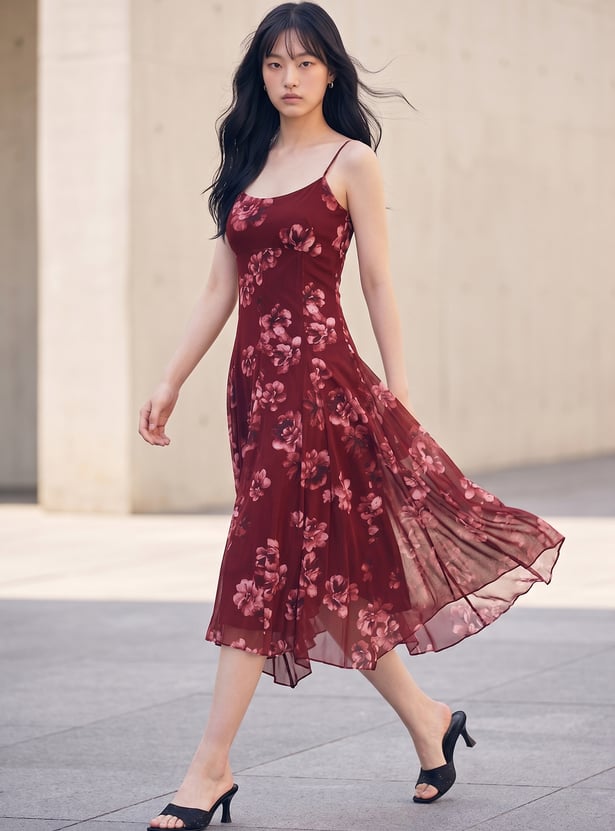 Buy CODE Floral Midi Dress from CODE at just INR 1999.0