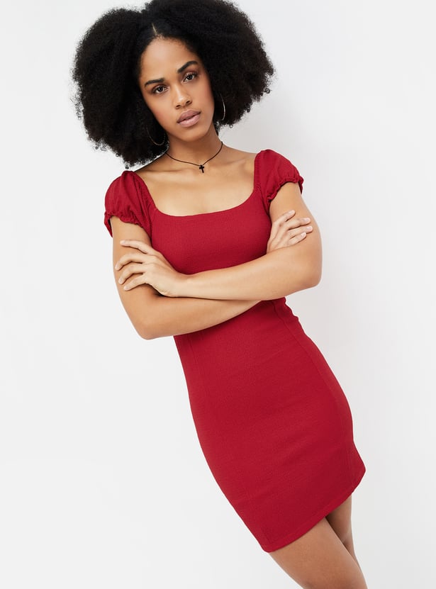 Buy GINGER Women Solid Bodycon Dress from Ginger at just INR 2699.0